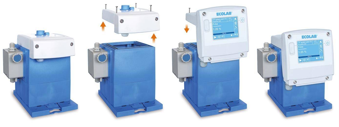 Ecolab doseerpompen bij Bedu Pompen op Pumps & Valves - Fluids Processing